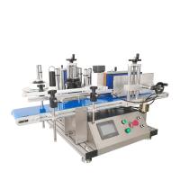 China Tabletop Automatic Sticker Labeling Machine For Round Bottle for sale