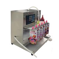 China 2000ml Spout Pouch Liquid Filling Packaging Machine Table Type 2 Heads for sale