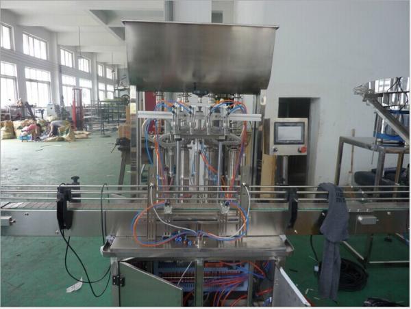 Quality Straight Line 6 Head Automatic Liquid Filling Machine With Conveyor PLC Control for sale