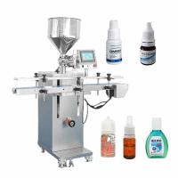 China Plastic Packaging Material Vertical Paste Filling Machine With Conveyor And Touch Screen Easy Operation for sale