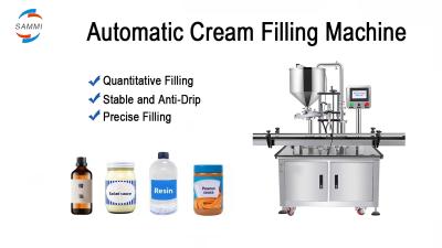 China Máquina llenadora de líquidos pastosos con bomba de rotor servo totalmente automática y fácil operación para miel, líquidos viscosos, mantequilla de maní y ketchup en venta