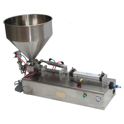 China Cream+Liquid Filling Machine ,Single Head Cream Filling Machine,Tomato Sauce/Jam/Cream Bottling Machine with Mixing for sale