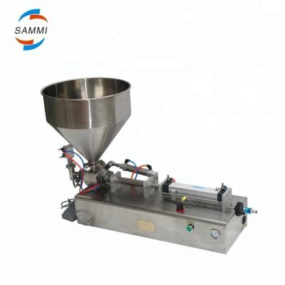 China Cream+Liquid Filling Machine ,Single Head Cream Filling Machine,Tomato Sauce/Jam/Cream Bottling Machine with Mixing for sale