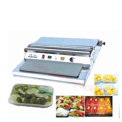 Китай Экспорт Хорошее качество Нержавеющая сталь Поднос уплотнительная машина Сцепление пленки оберточная машина продается