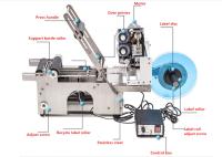 China Semi-Automatic Round Bottle Label Applicator with Date Printer for sale