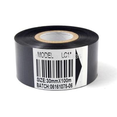 China Small Package 50pcs/lot 30mm*100M Black Ribbon for Packing  Machine for sale