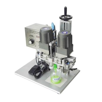 China Spray Caps Capping Machine, Semi-automatic Bottle Capping Machine for Shampoo, Shower Gels for sale