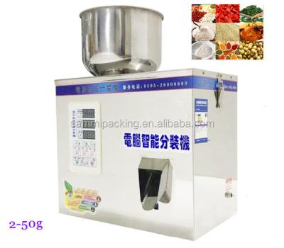 China Semi-Automatic 2-50g Granules Grain Nuts Beans Powder Dispensing Filling Machine Weighing Packaging for Bags Medical Application for sale