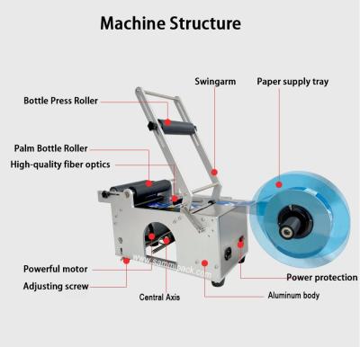 Cina Etichettatrice manuale rotonda per bottiglie di alta qualità MT-50 con interruttore a pedale in vendita