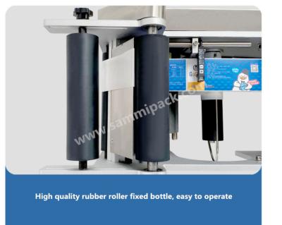 Cina MT-50 Etichettatrice semiautomatica per bottiglie rotonde, macchina etichettatrice per lattine e bottiglie di bevande in vendita
