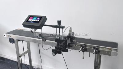 China Top Sale Not Blocked Automatic Inkjet Printing Machine Date Coder Machine with Bracket with Conveyor for sale