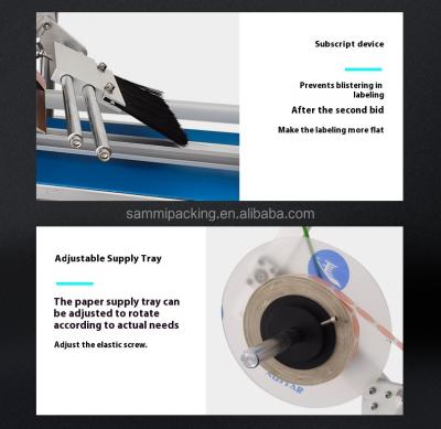 China Factory Price High-Accuracy Labeling Machine for Flat Bottles, Boxes, Cards,Bags - Top&Bottom Self-Adhesive Sticker Labeler for sale