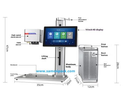 China High Quality Portable Fiber Laser Marking Machine - 20W/30W/50W/100W Raycus for Metal Engraving for sale