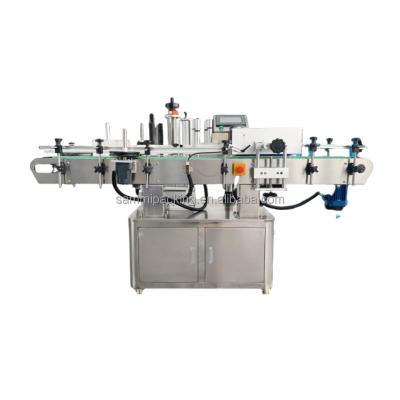 China 2024 Sales in China Reliable Semi-Automatic Cylinder Labeling Machines Electric Driven with PLC Components Wood Carton Packaging for sale