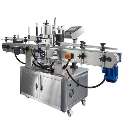 China 2024 Sales in China Reliable Semi-Automatic Cylinder Labeling Machines Electric Driven with PLC Components Wood Carton Packaging for sale