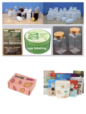 China Professional Customized Flat Surface Labeling Machine Box/bag/lid Label Sticker Square Bottle Label Dispenser for sale