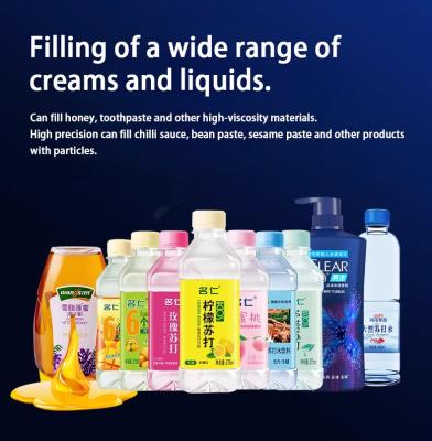 China Cosmetic Shea Butter Heating Mixing Custard High Viscosity Jar Paste Bottle Filling Machine for sale