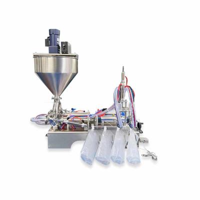 Cina Macchina riempitrice per paste ad alta viscosità con tramoggia, macchina confezionatrice per sacchetti con beccuccio per unguenti e salsa di pomodoro in vendita