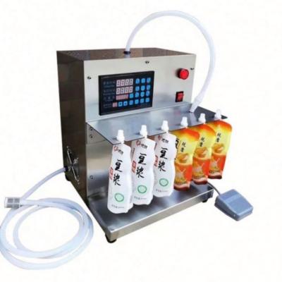 China Semi Automatic Spout Pouch Juice Liquid Soybean Milk Self-supporting Bag Filling Packing Machine for sale