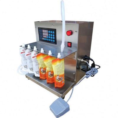 China Semi Automatic Spout Pouch Juice Liquid Soybean Milk Self-supporting Bag Filling Packing Machine for sale