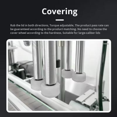 China Tabletop 4 Heads Magnetic Pump Filling Filler and Capper Integrated Machine 2 in 1 for Small Essential Oil Chemical Liquid for sale