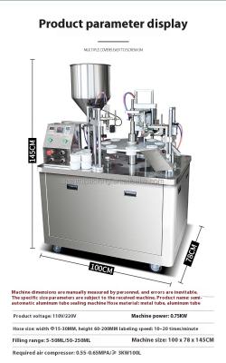 China Professional Ultrasonic Plastic Tube Sealing Machine Multi-function Soft Tube Filler and Sealer Machine with Coding Function for sale