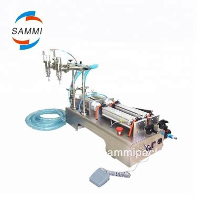 China 100-1000ml Semi Automatic Double Filling Heads Volumetric Piston Liquid Dosing Machine for sale