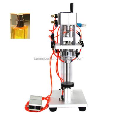 China Pneumatic Perfume Bottle Crimping Machine Capping Machine Lid Cap Locking Machine for sale