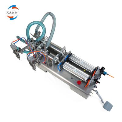 China Factory Wholesale Price 2 Head Piston Filler Liquid Filling Machine Semi Automatic/Table Top Liquid Filling Machine for sale