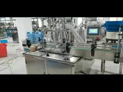 4 koppen pneumatisch aangedreven vloeistofvulmachine voor drank, olie, shampoo, alcohol, parfum