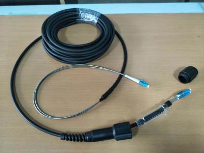 China Armored CPRI patch cord, 2F CPRI cable, LSZH, PDLC-DLC connector, FTTA, armored tube assebmly for sale