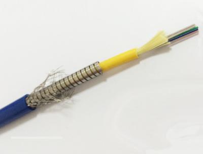 China 6F Armored fiber cable, rodent resist fiber cable, multi-fiber cable，LSZH outer jacket，ROHS, UL, for sale