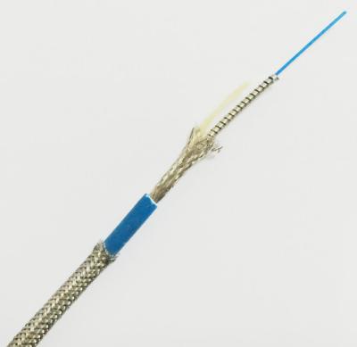 China 1F Armored fiber cable, rodent resist fiber cable,  double braiding fiber cable，LSZH outer jacket，ROHS, UL, for sale