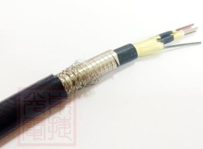 China 48F Armored fiber cable, rodent resist fiber cable, multi-fiber cable，LSZH outer jacket，ROHS, UL, for sale