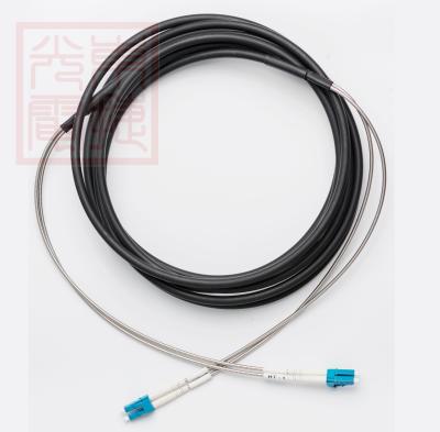 China Armored fiber patch cord, rodent resist fiber cable，LSZH outer jacket，ROHS, UL, for sale