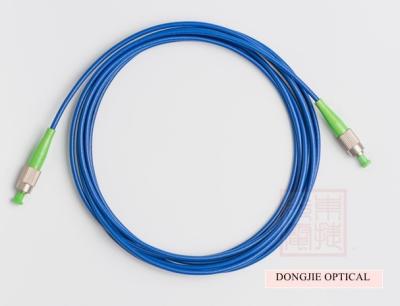 China 1F armored fiber patch cord, FC connector, blue, LSZH outer jacket, FTTA cable， for sale