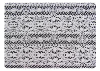 China White Polyester Lace Fabric for sale