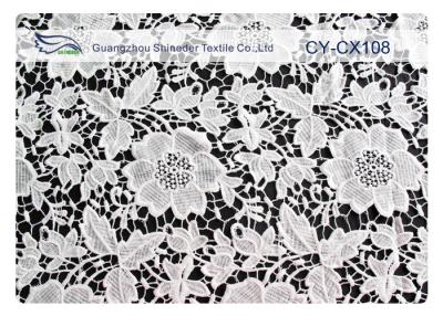 China Nylon Cotton Embroidered Lace Fabric with 120cm Width CY-CX108 for sale