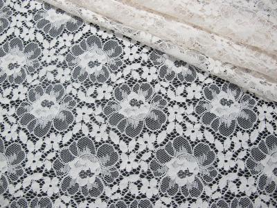 China Eco-Friendly Floral Cotton Nylon Lace Fabric White For Lingerie SGS BV ITS for sale