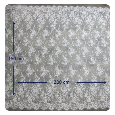 China 100 Nylon Swiss Voile Chantilly Lace , Customized French Lace Fabric for sale
