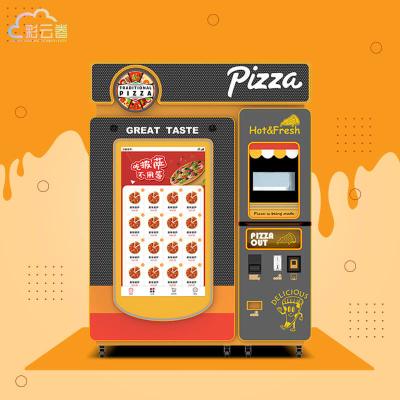 China Tech Pizza Vending Machine with 55 Inch Touch Screen Temperature Range 392-932 Degrees Fahrenheit and 60 Pizzas Capacity for sale