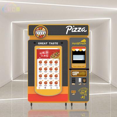 China Convenient 55 Inch Touch Screen Pizza Vending Machine with 6800W Peak Power and 60 Pizza Capacity for sale