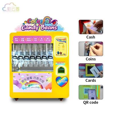 China Easy Refilling Candy Dispenser Vending Machine 200KG Chocolate Sugar Beans Dispenser Machine for sale