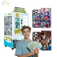 Quality White Compact Cell Phone Case Vending Machine 630 Capacity With 27 Inch Screen for sale