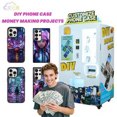 China Variable Ink Droplet Technology Phone Case Printing Vending Machine with 630 Vending Capacity and 1440dpi Resolution for sale