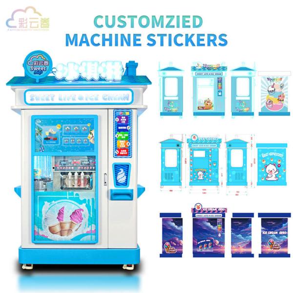 Quality White Automatic Coin Operated Ice Cream Machine Vending With SDK Function for sale