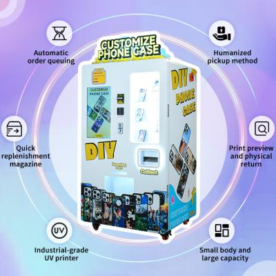China 27-inch LCD Touch Screen Display Personalized Phone Case Vending Machine for Samsung Phone Models for sale