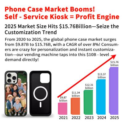 China Steel Phone Case Printing Vending Machine Variable Ink Droplet Technology and 220V/50Hz Power Supply for Durable Results for sale