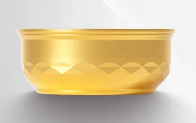 China Gold Coated Finish Tin Containers With Lids UV Proof 98.90mm Diameter 200g for sale