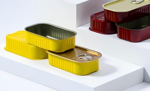 Quality 160ml Rectangular Tin Cans Compact Custom Tin Cans Impact Resistant For Food for sale